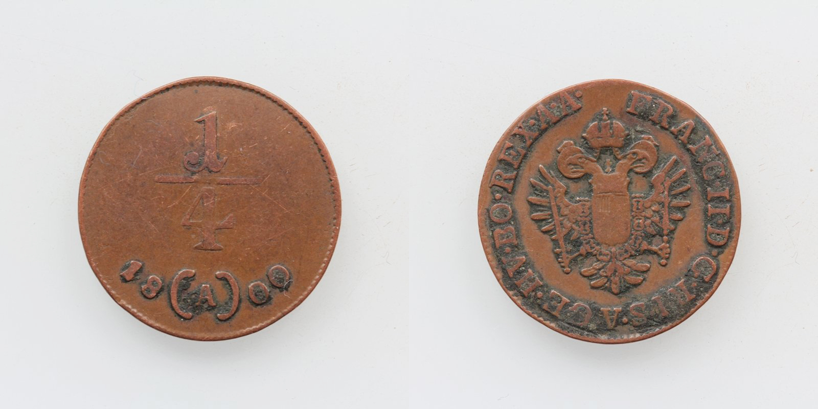 Numismatik Moneta at E U Shop Franz II I 1 4 Kreuzer 1800 A Wien